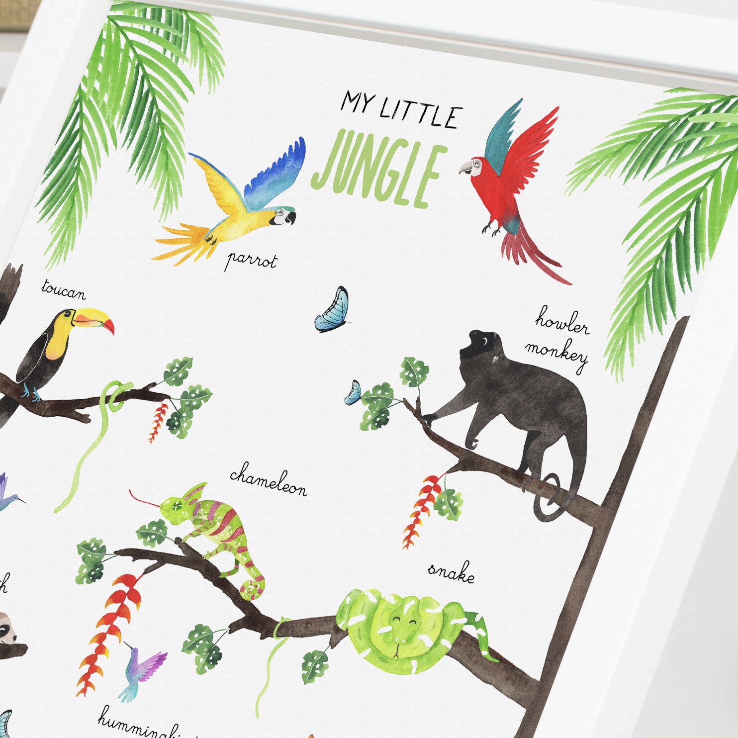 Educational poster - Jungle animal — Happy Lazuly