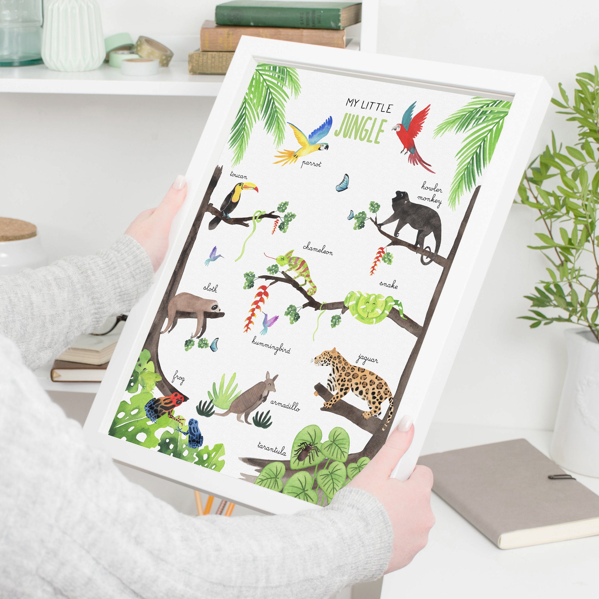 Educational poster - Jungle animal — Happy Lazuly