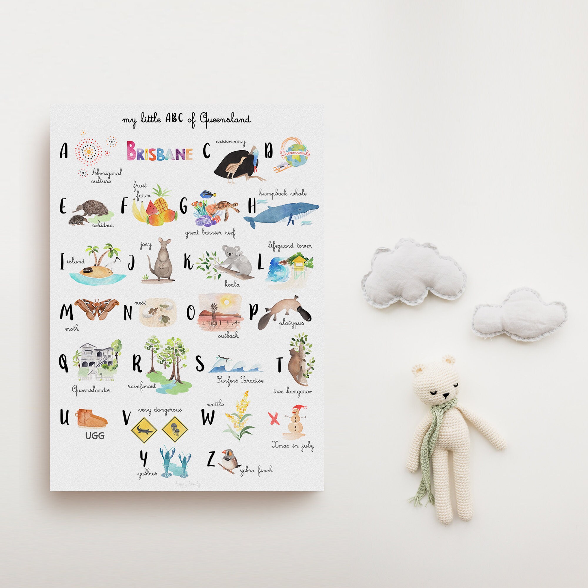 Australian native wildflowers Poster — Happy Lazuly