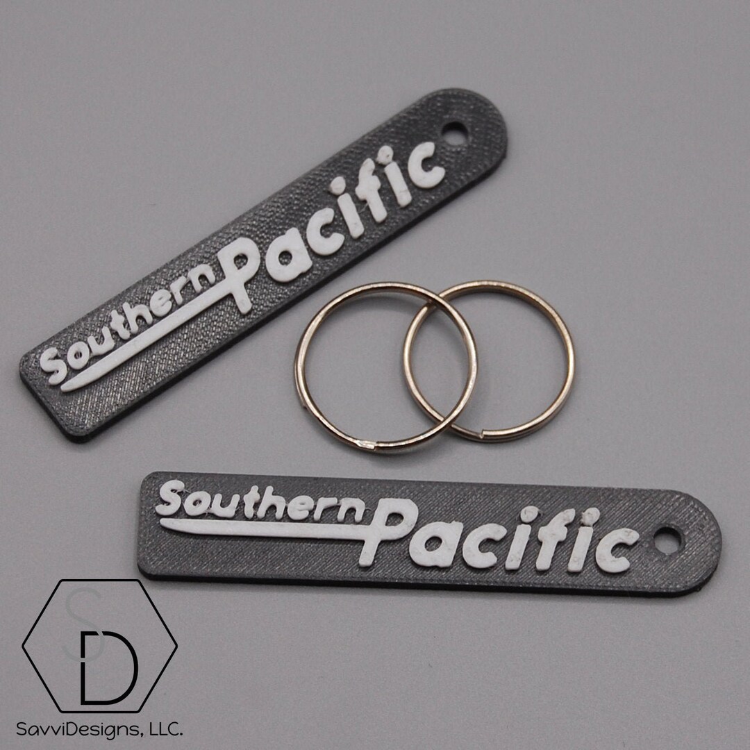 Southern Pacific SP Speed Lettering Railroad Railway Keychain (pack of ...
