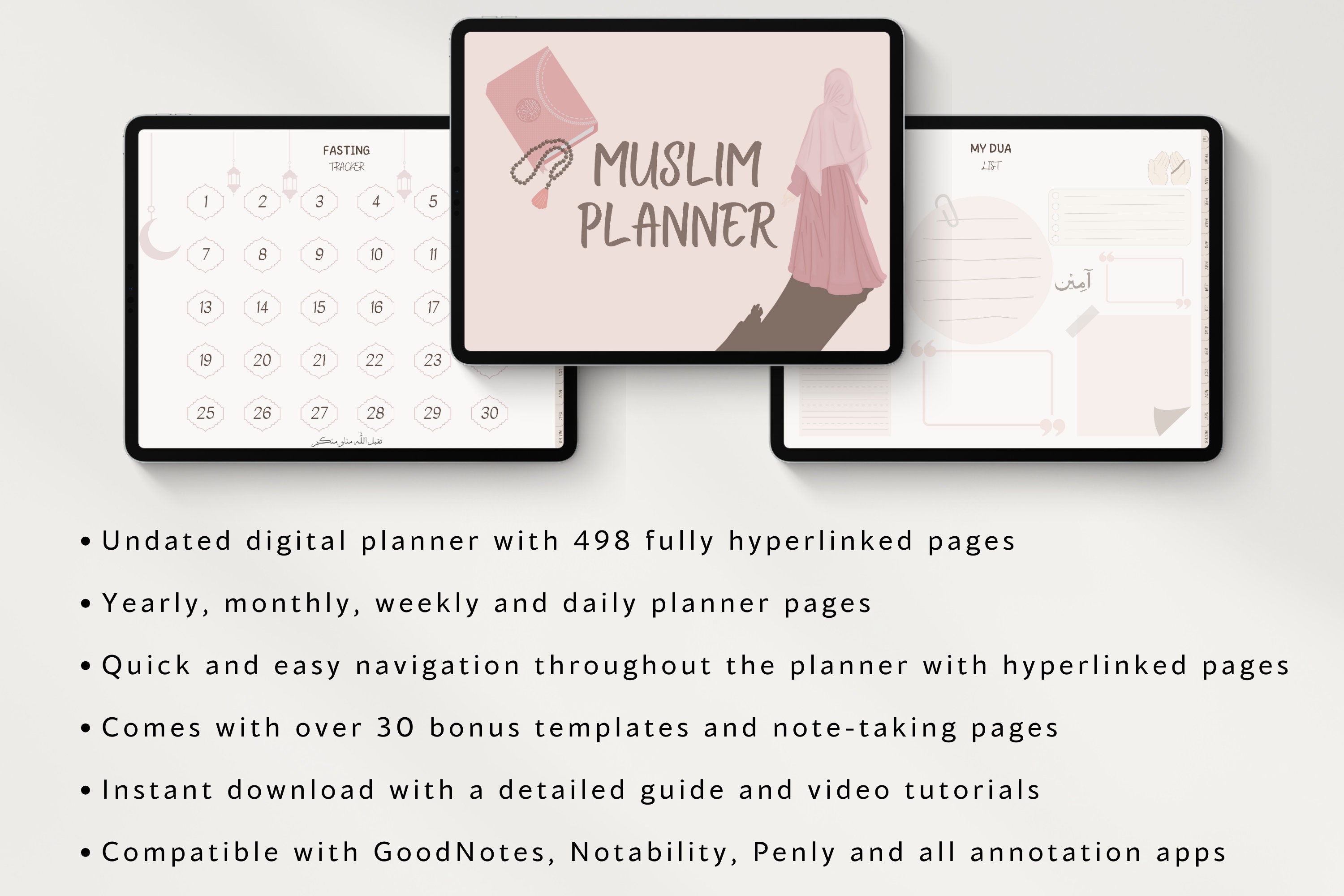 Muslim Planner Undated Goodnotes Planner iPad Android Planner Daily ...