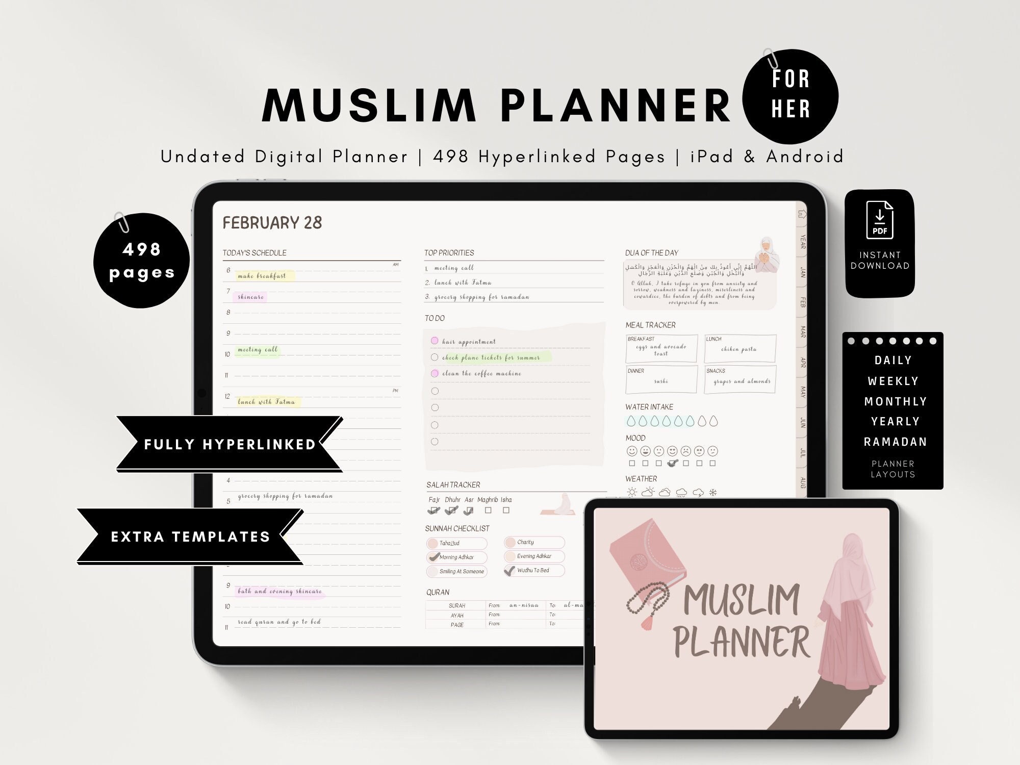 Muslim Planner Undated Goodnotes Planner iPad Android Planner Daily ...