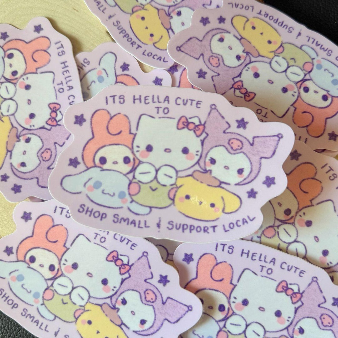Its Hella Cute to Shop Small and Support Local Vinyl Sticker - Cute ...