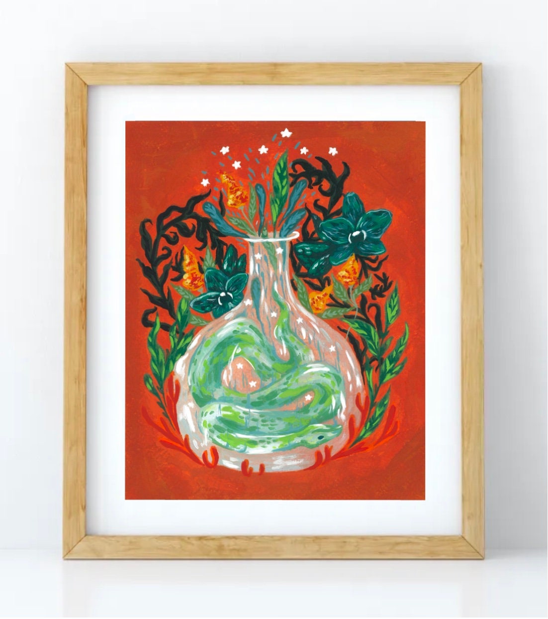 Bottled Spirit Gouache Unframed Art Print 8x10 - Etsy