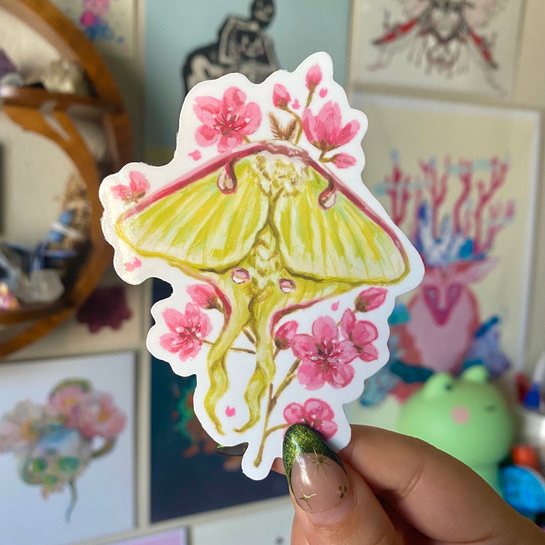 Luna Moth Sticker Cute Sticker Bug Sticker Waterproof Sticker Insect ...