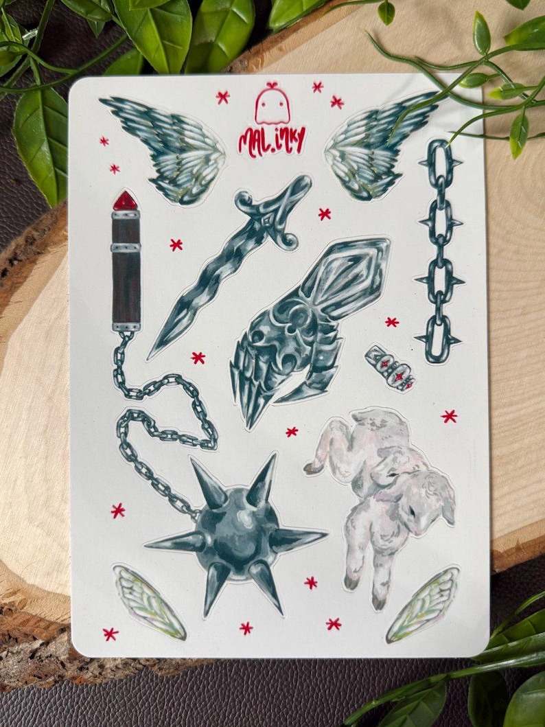 Armory Sticker Sheet - Medieval - Mace - Renaissance Stickers - Etsy