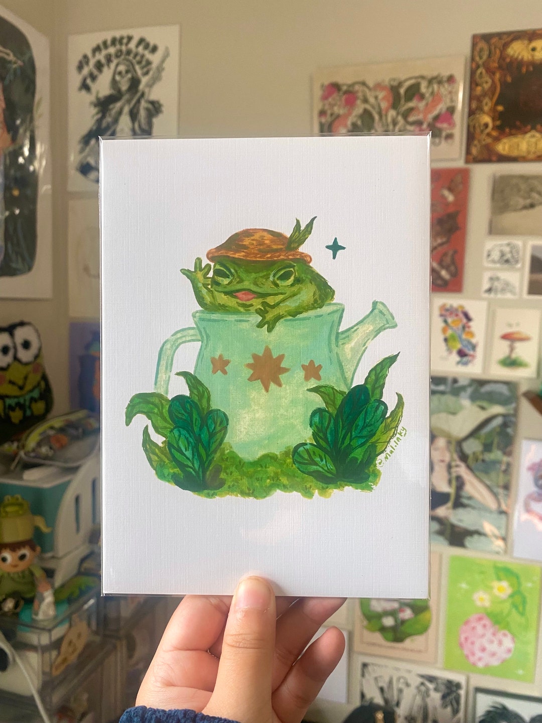 Sprout Frog Art Print - Etsy