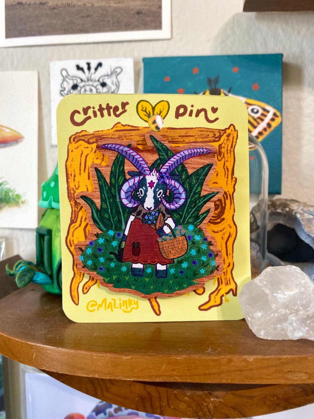 Wooden Ram Pin Cute Pin Critter Pin - Etsy