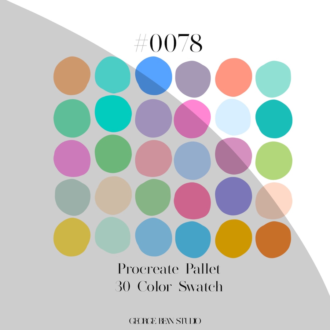 Procreate Color Palette 0078 Color Swatches Digital - Etsy