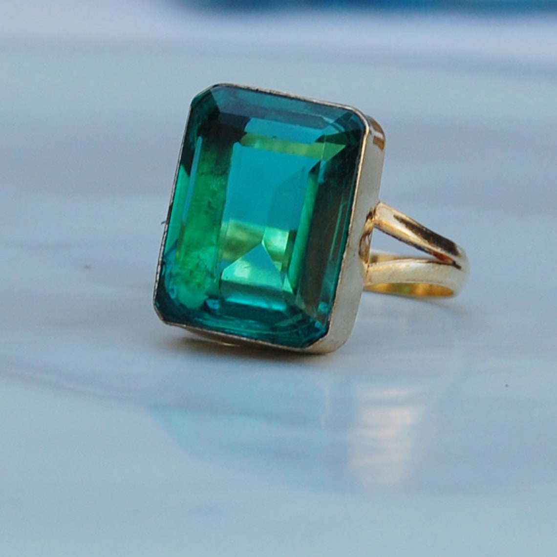 Cushion Cut Russian Dioptase Quartz Gemstone 925 Sterling | Etsy