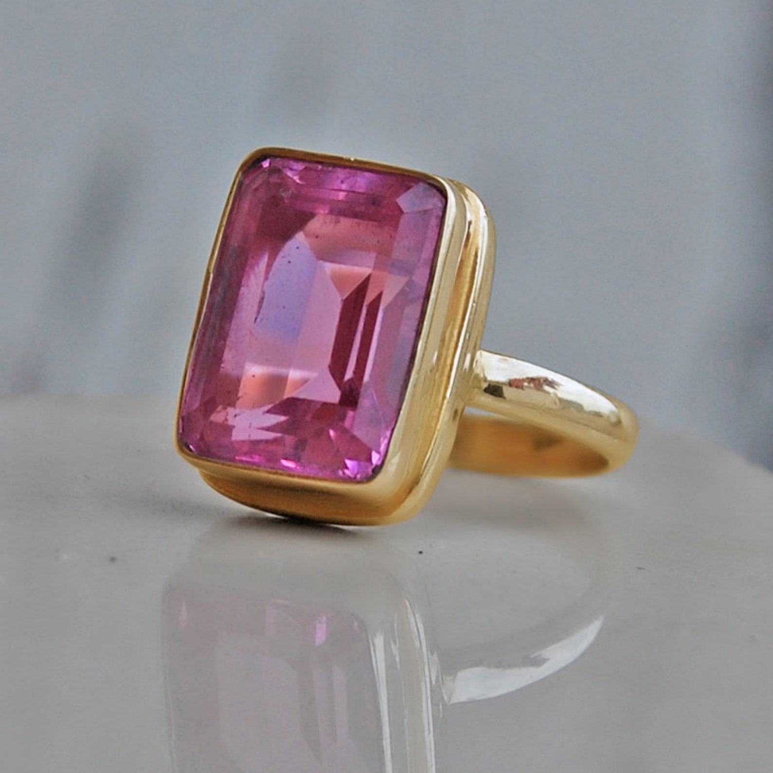 Pink Spinel 925 Sterling Silver Ring Pink Spinel Quartz - Etsy