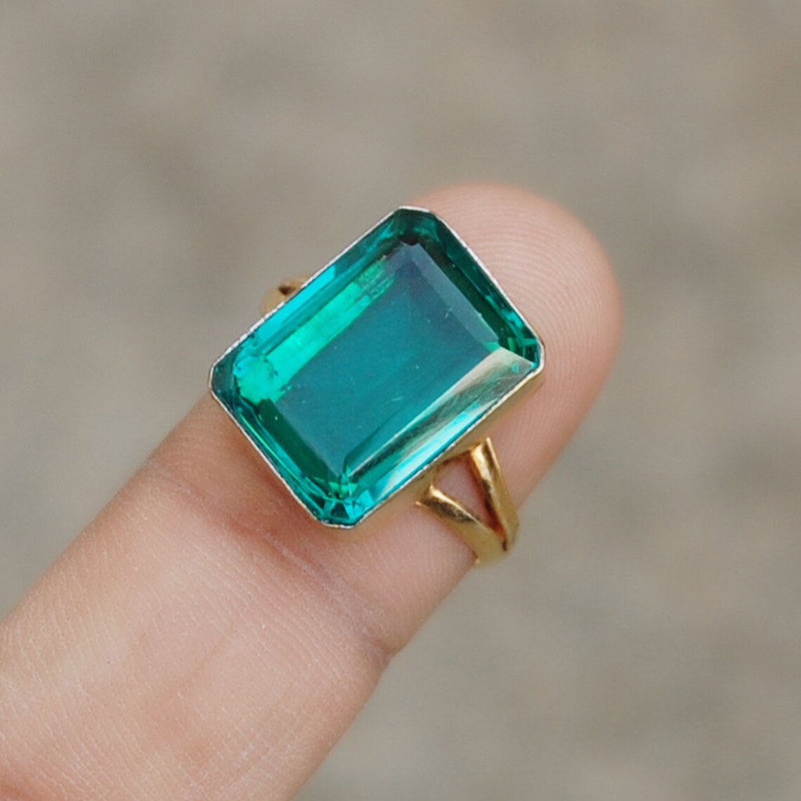 Cushion Cut Russian Dioptase Quartz Gemstone 925 Sterling | Etsy