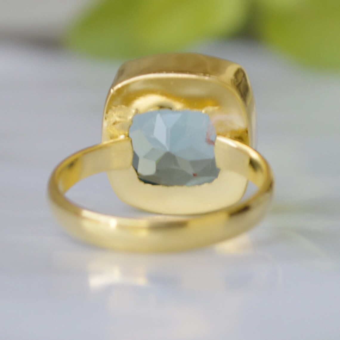 Cushion Cut Hiddenite Gemstone 925 Sterling Silver Ring - Etsy