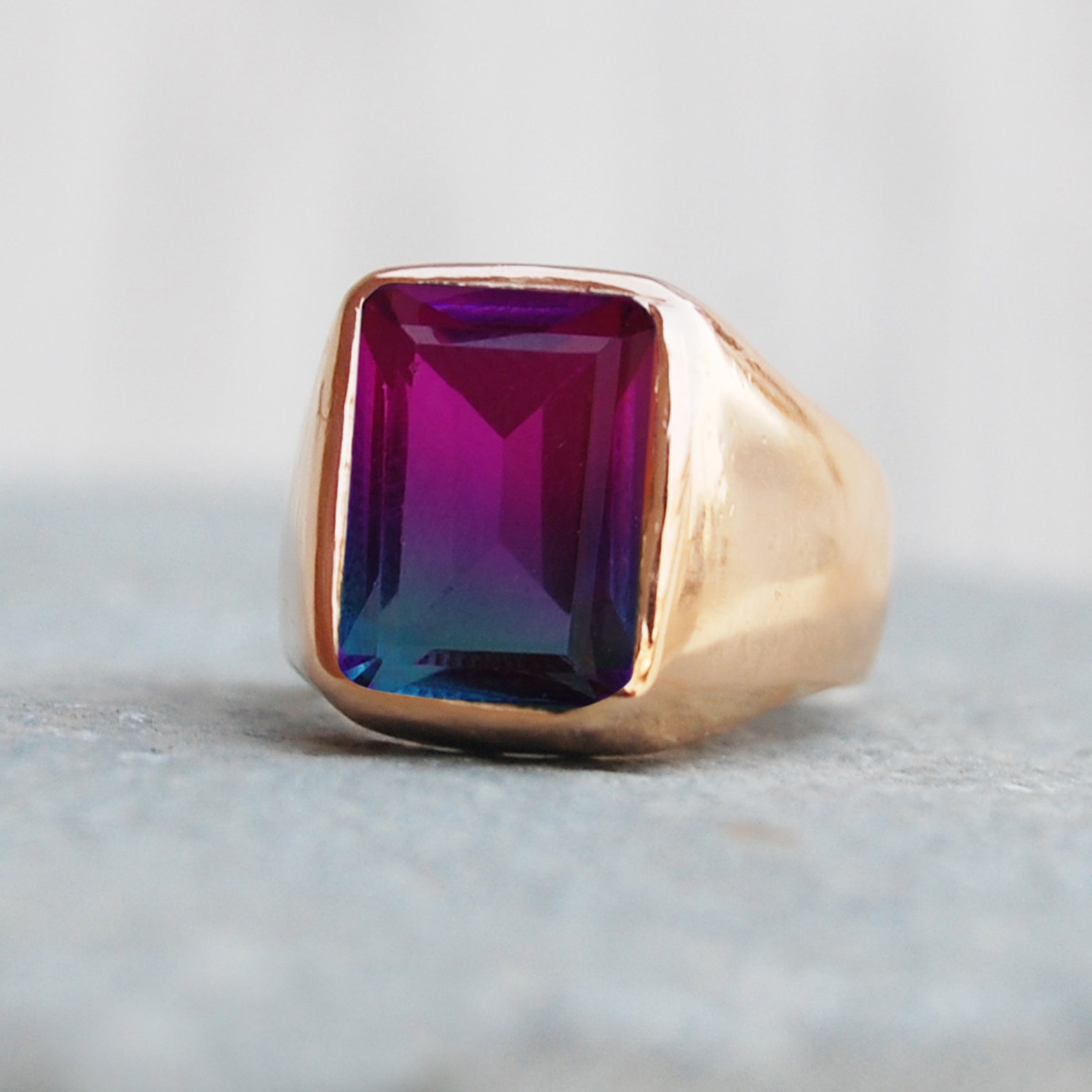 Alexandrite Quartz 925 Sterling Silver Ring Cushion - Etsy