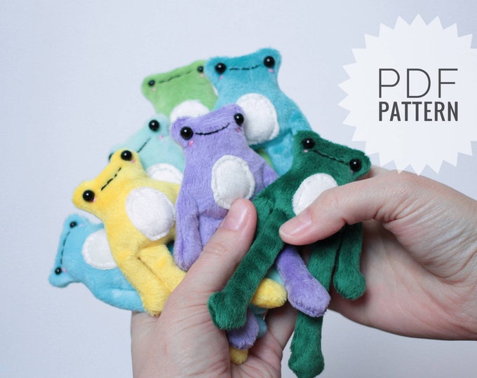 Mini Frog Super Easy Pdf Pattern, Leggy Frog, Sewing Tutorial, Cute ...
