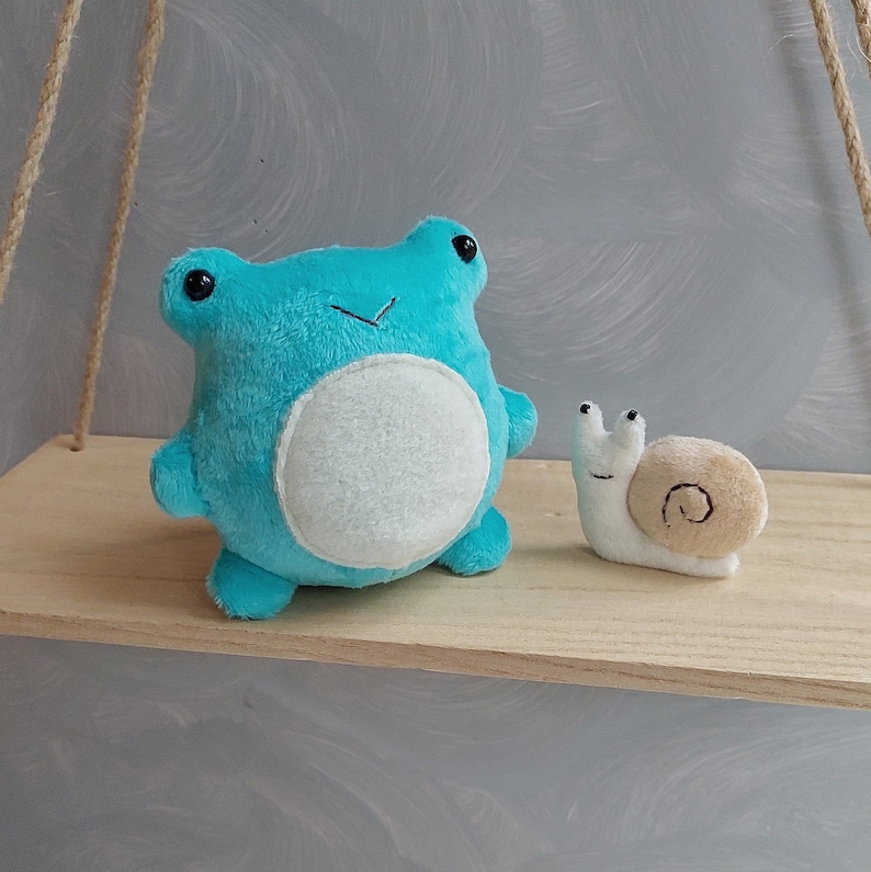 Frog and Snail Pdf Pattern Fluffy Frog Sewing Tutorial Stuffed - Etsy