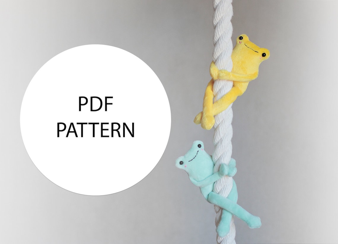 Cute Frog Pdf Pattern Leggy Frog Sewing Tutorial Stuffed Frog - Etsy