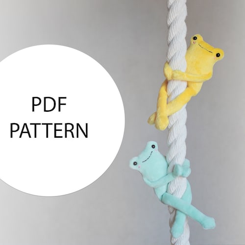 Cute Frog Pdf Pattern Leggy Frog Sewing Tutorial Stuffed Frog - Etsy