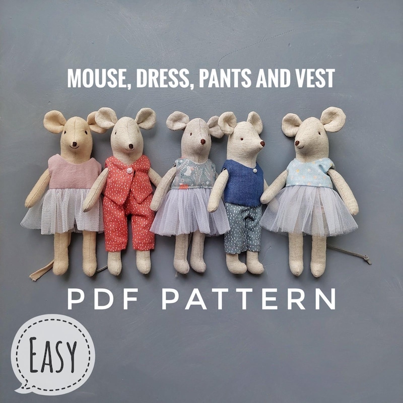 6 Inch Mouse Sewing Pattern - Etsy UK