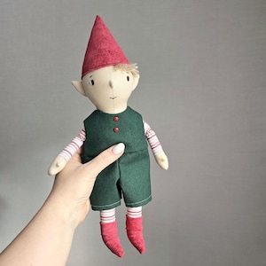 Christmas Elf Sewing Pattern: 12" Stuffed Doll Tutorial (PDF) - Etsy