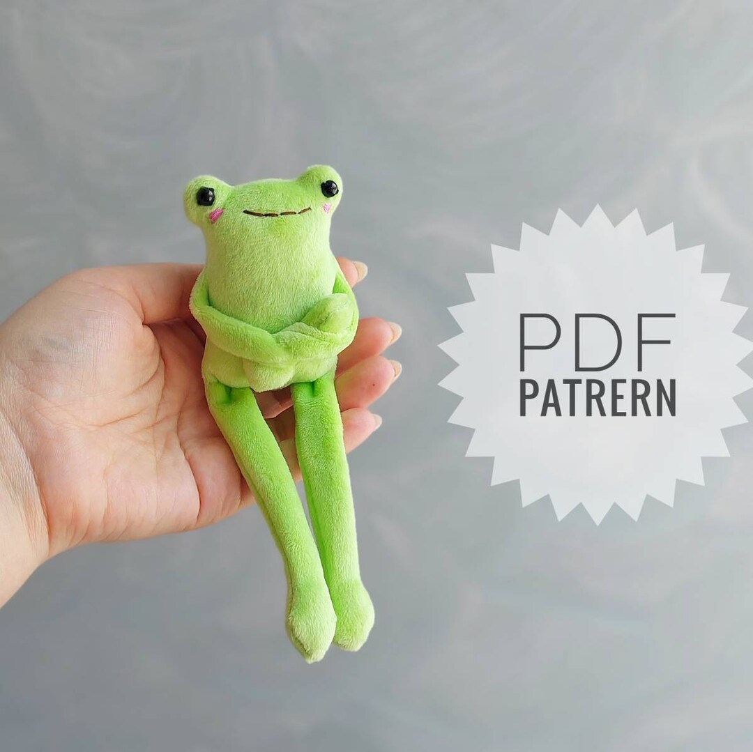 Cute Frog Pdf Pattern Leggy Frog Sewing Tutorial Stuffed Frog - Etsy Canada