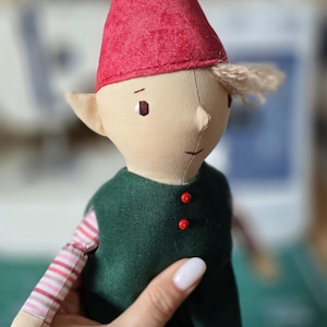 Christmas Elf Sewing Pattern: 12" Stuffed Doll Tutorial (PDF) - Etsy