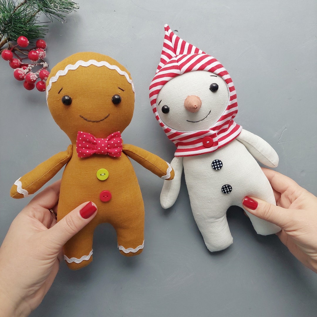 Gingerbread Man&snowman Pattern and Tutorial, Christmas Pattern, Toy ...