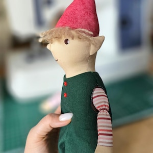 Christmas Elf Sewing Pattern: 12" Stuffed Doll Tutorial (PDF) - Etsy