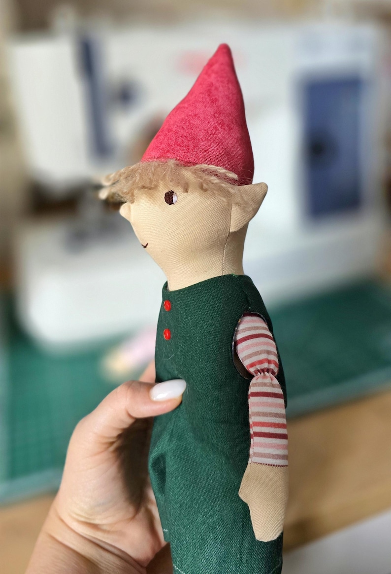 Christmas Elf Sewing Pattern: 12" Stuffed Doll Tutorial (PDF) - Etsy
