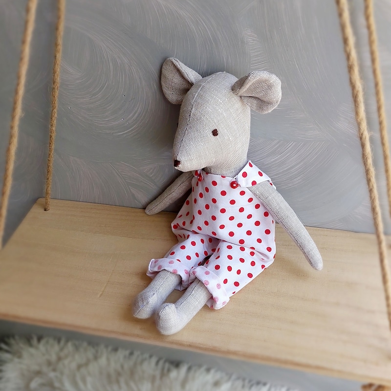 Linen Mouse Plushy - Etsy