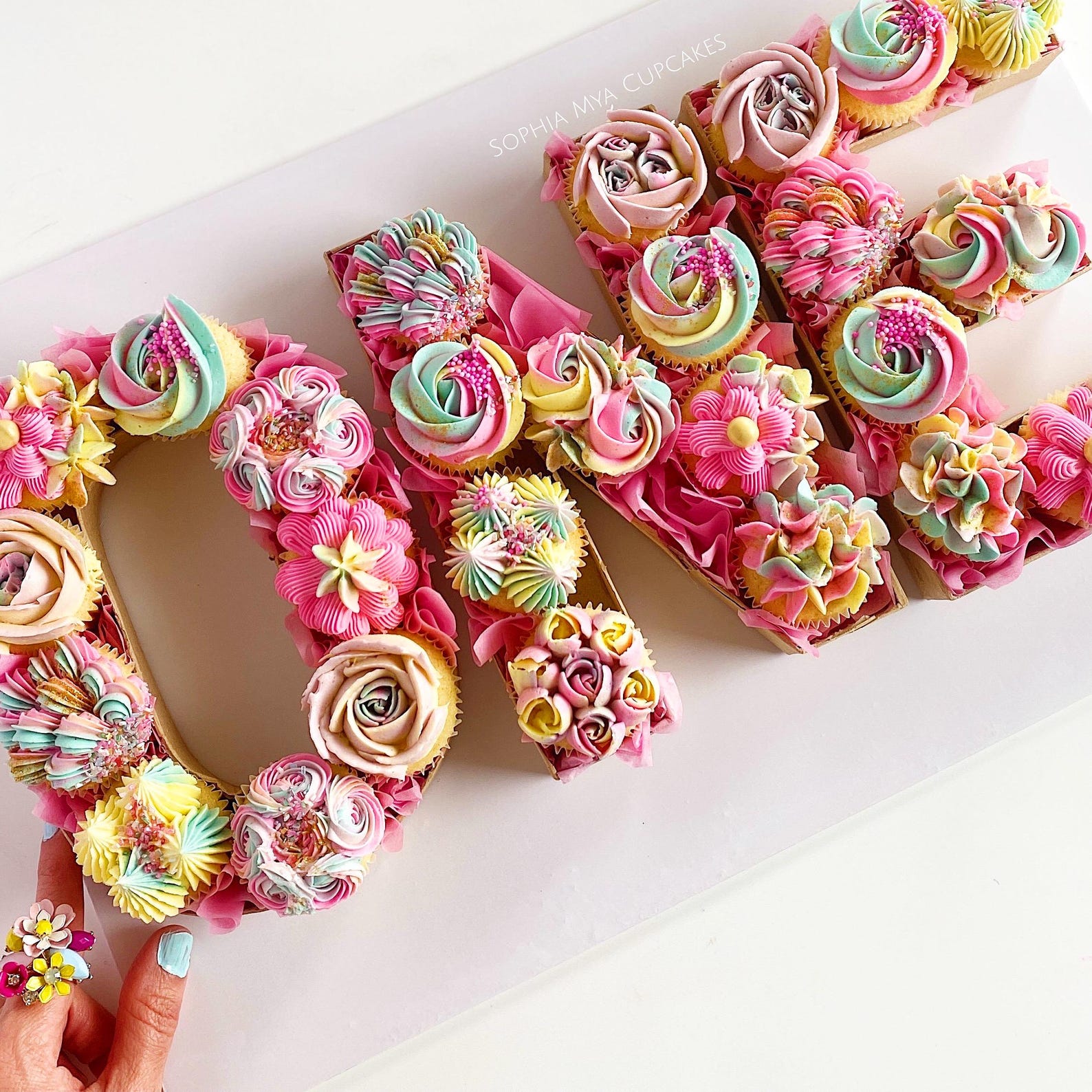 DIY Number Cupcake Boxes, Mini Cupcake Numbergram Templates (digital ...
