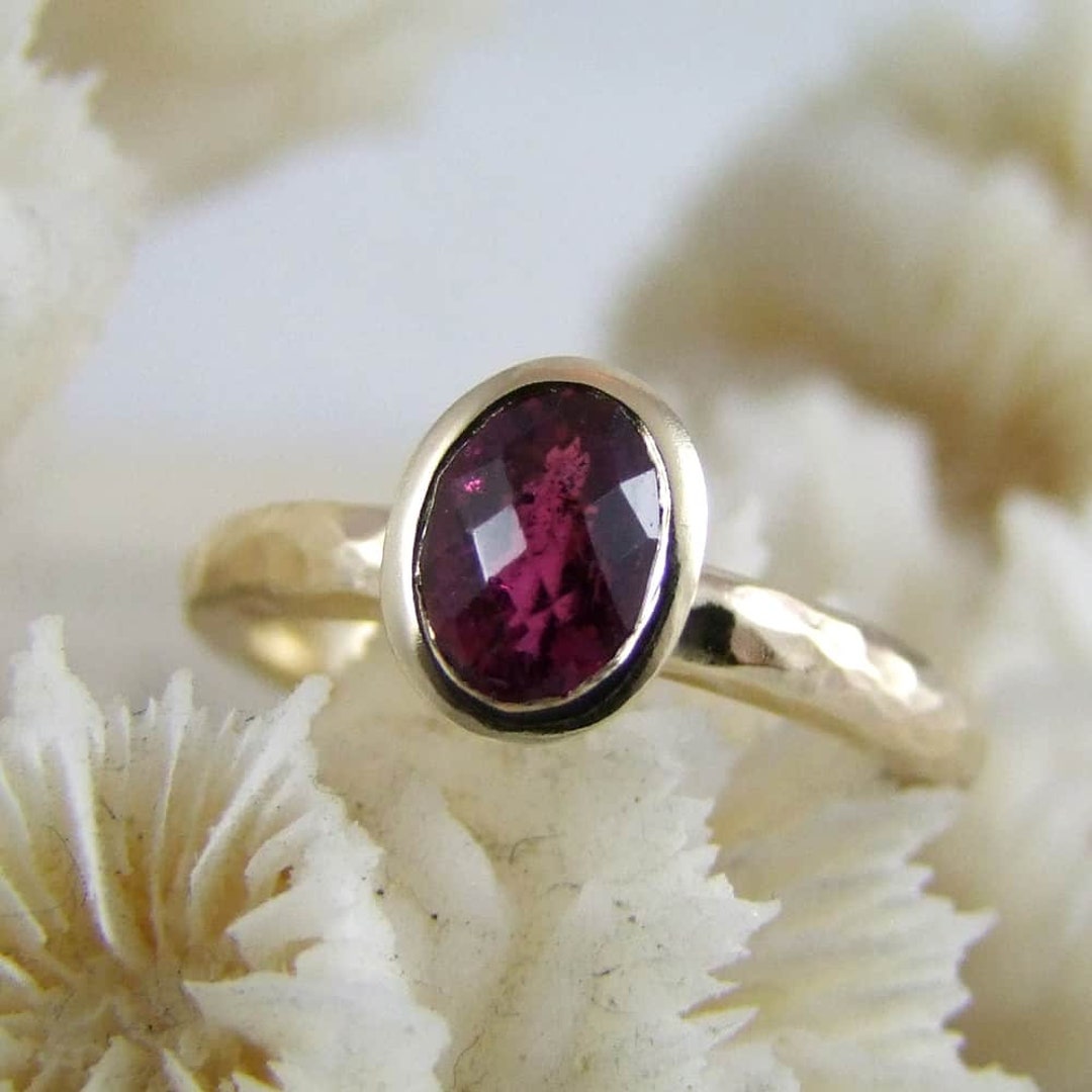 Natural Ruby Ring-oval Rose Cut Ruby Ring-designer - Etsy