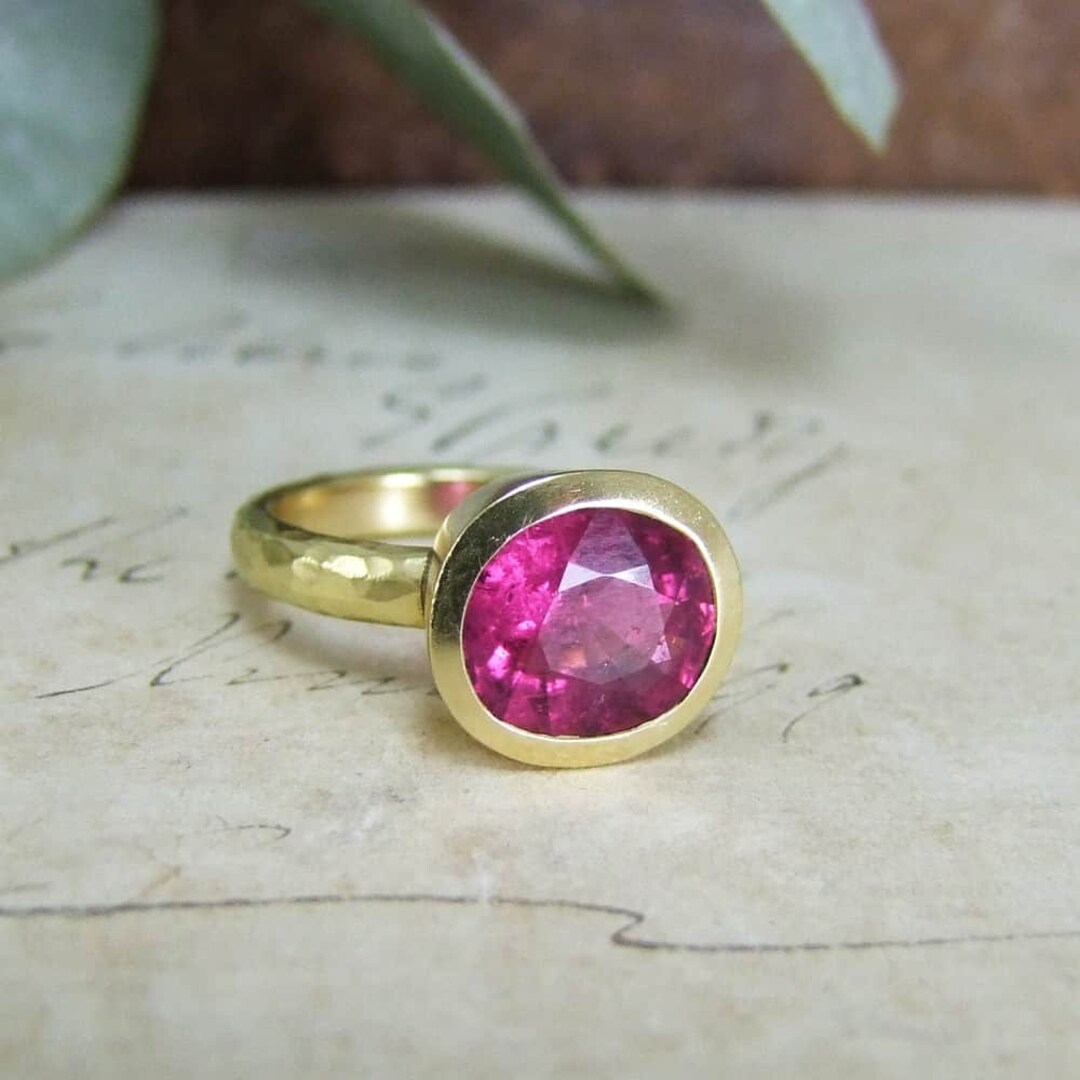 Ruby Ring-oval Cut Ruby Ring-designer Ring-handmade Ring-gift for Her ...
