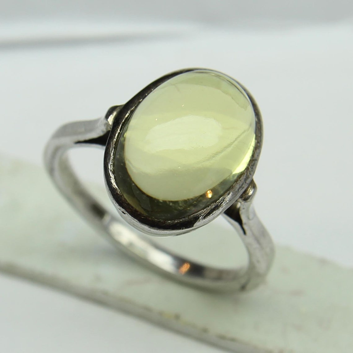 7x5 Mm Natural Peridot Cabochon Handmade Ring-oval Peridot - Etsy