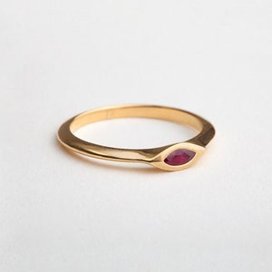Natural Ruby Ring-marquise Cut Ruby Ring-designer Ring-handmade Ring ...
