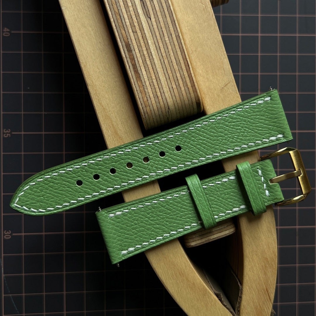 Green Epsom Leather Watch Straps, Premium Handmade Leathers Watch Bands ...
