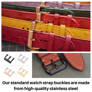 Vivid Raspberry Pink Epsom Leather Watch Straps, Premium Handmade ...