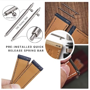 Brown Leather Watch Bands, Ostrich Leg Handmade Leather Watch Strap ...