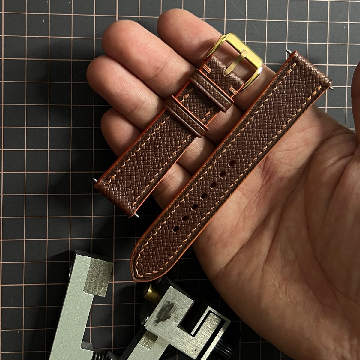 Brown Epsom Leather Watch Straps, Premium Handmade Leathers Watch Bands ...