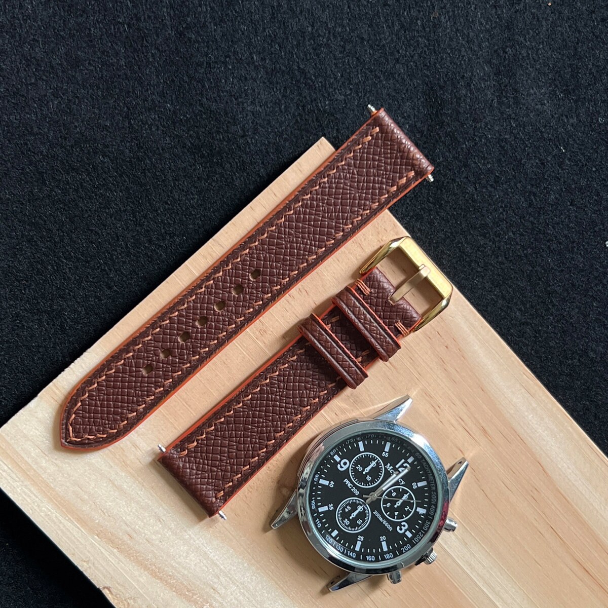 Brown Epsom Leather Watch Straps, Premium Handmade Leathers Watch Bands ...