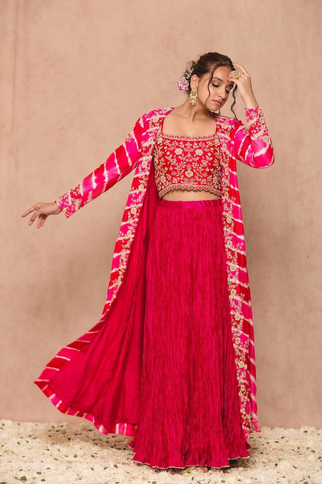 Designer Party Wear Shrug Style Georgette Lehenga Choli for Women ...