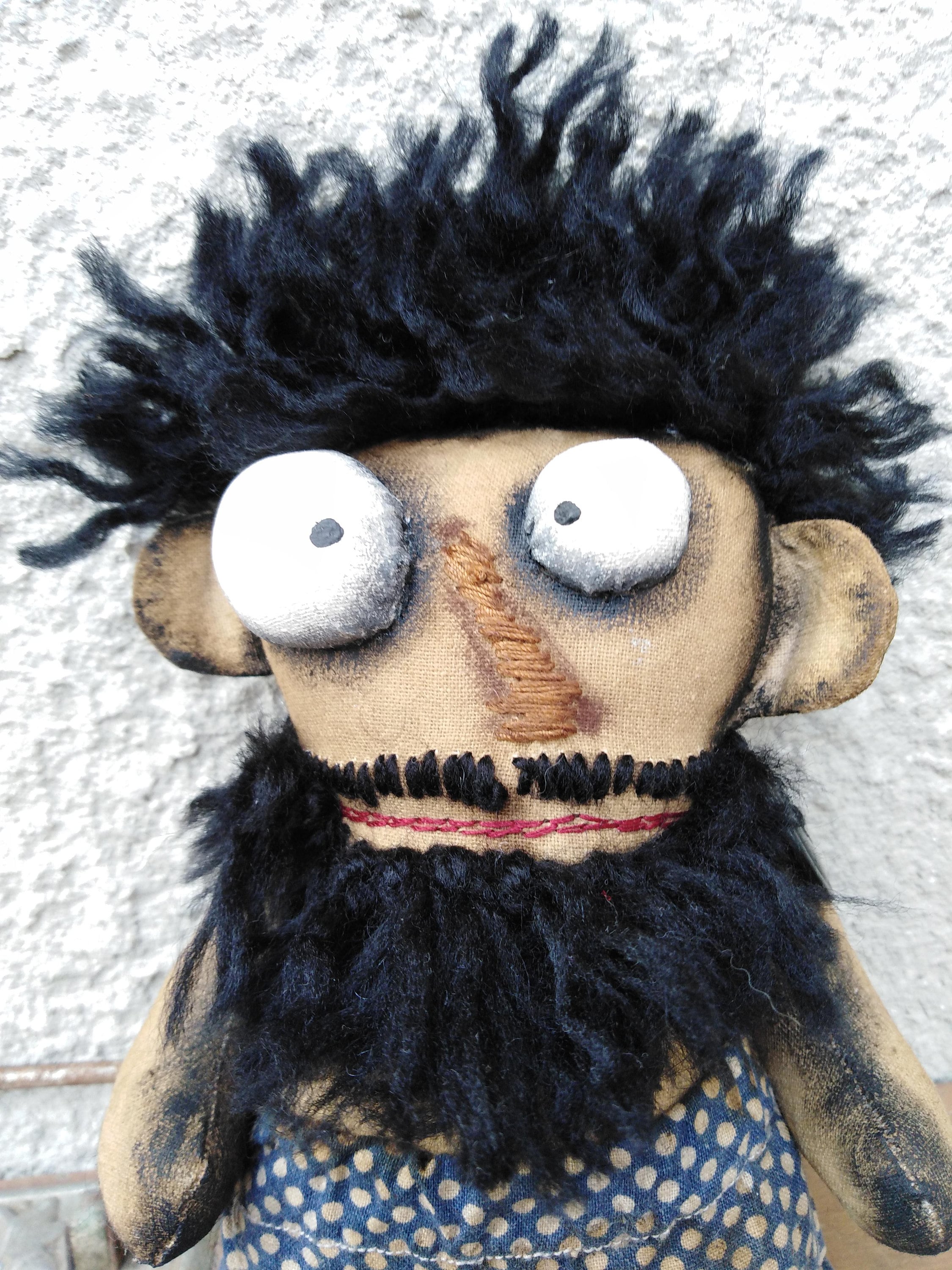 Primitive Doll Man With a Beard, Doll Man, Funny Doll With a Beard - Etsy