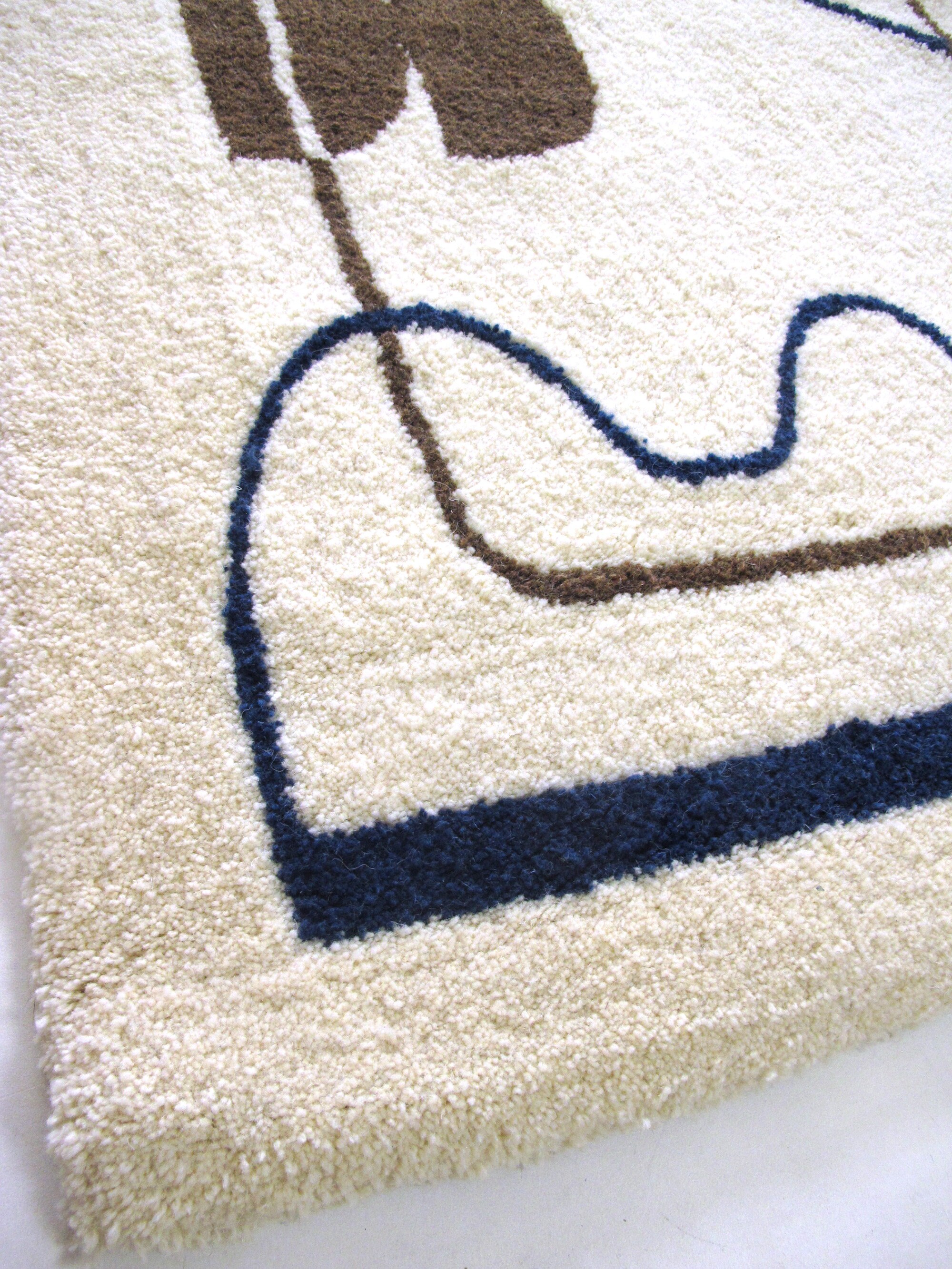 Geometric Rug Area Rugs 5x3 Living Room Decor Handmade Tufted Rug Line ...