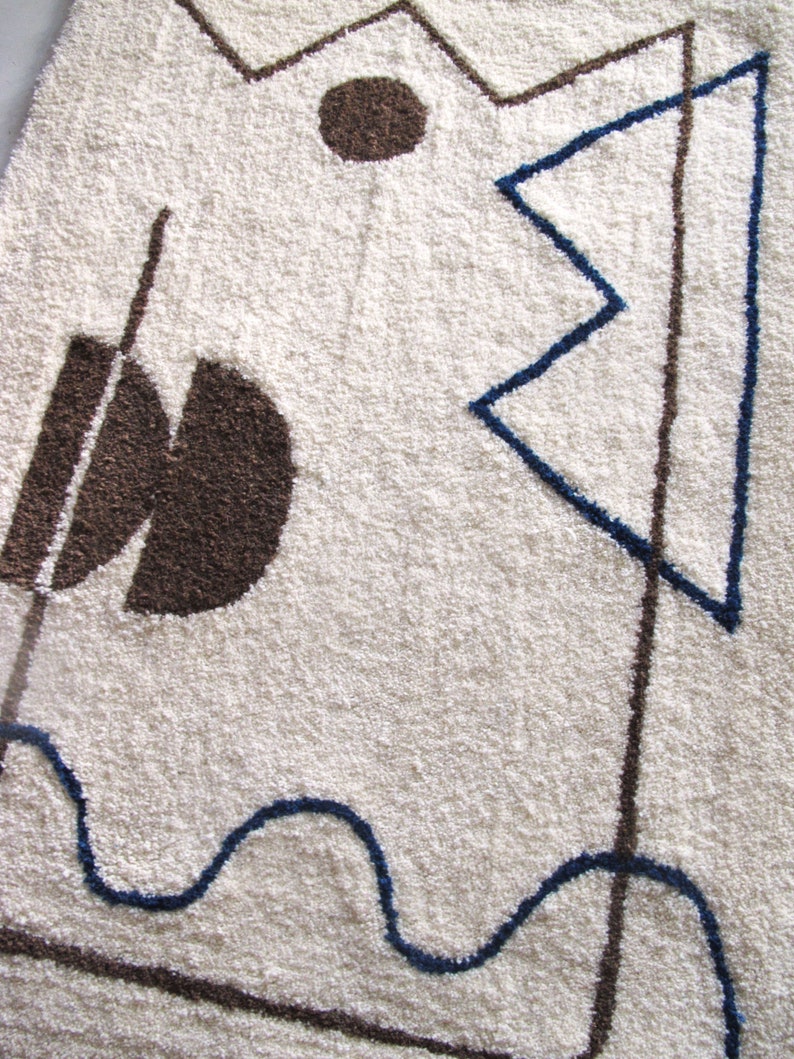 Geometric Rug Area Rugs 5x3 Living Room Decor Handmade Tufted Rug Line ...