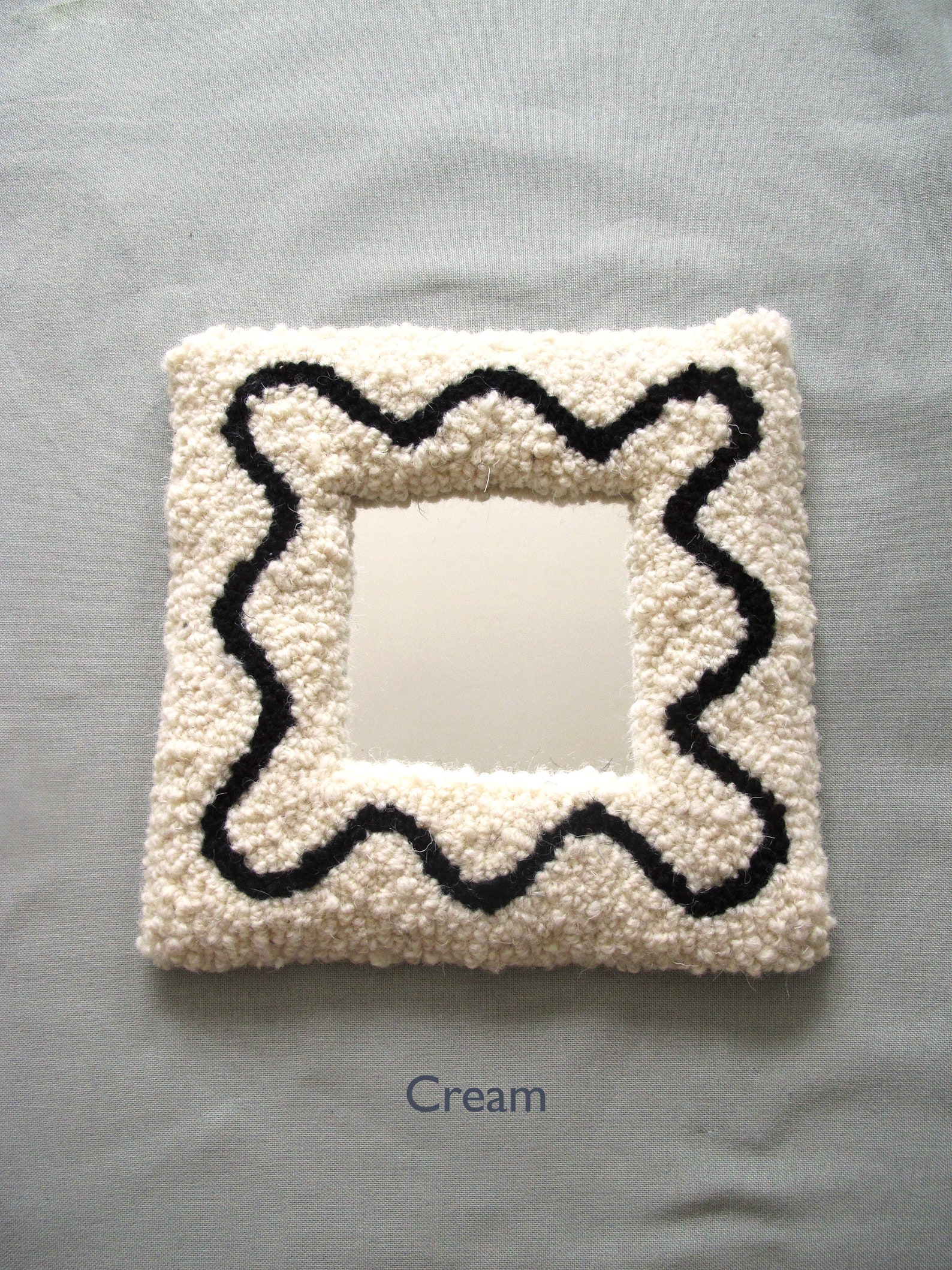 Tufted Mirror Wall Decor for Living Room Decorative Wavy - Etsy