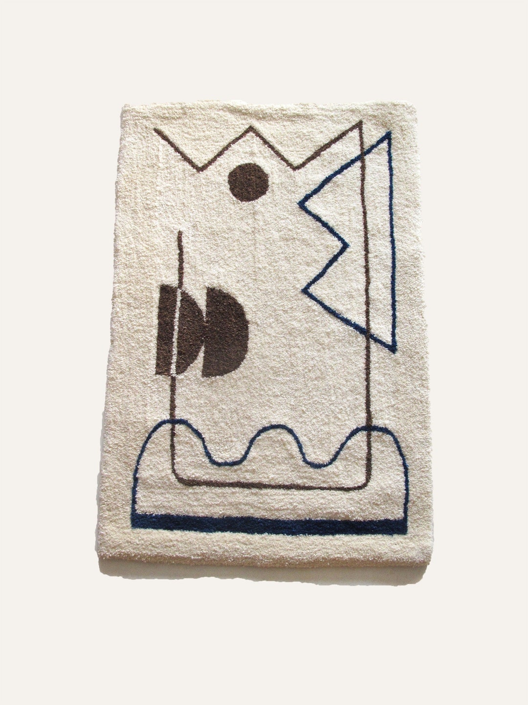 Geometric Rug Area Rugs 5x3 Living Room Decor Handmade Tufted Rug Line ...