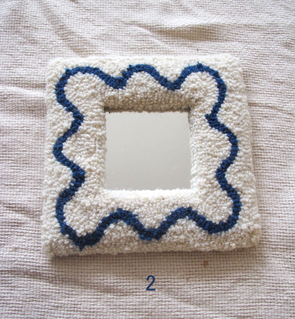 Tufted Mirror Wall Decor for Living Room Decorative Wavy - Etsy