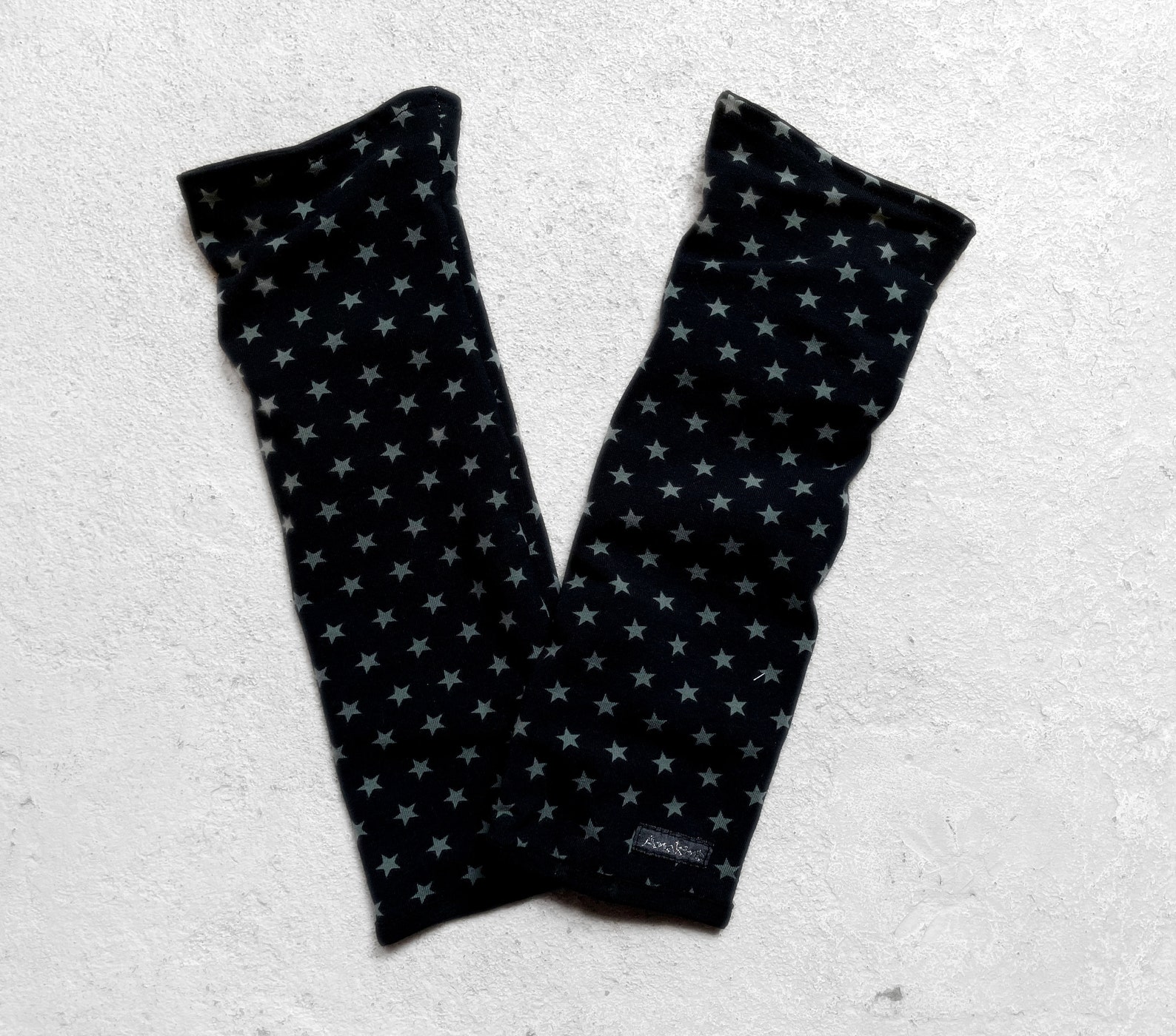 Reversible Arm Warmers *stars* Made of Cotton & Viscose Jersey *hand ...