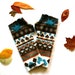 Arm Warmers Hand Warmers With Thumb Hole Norwegian Pattern With Star or ...