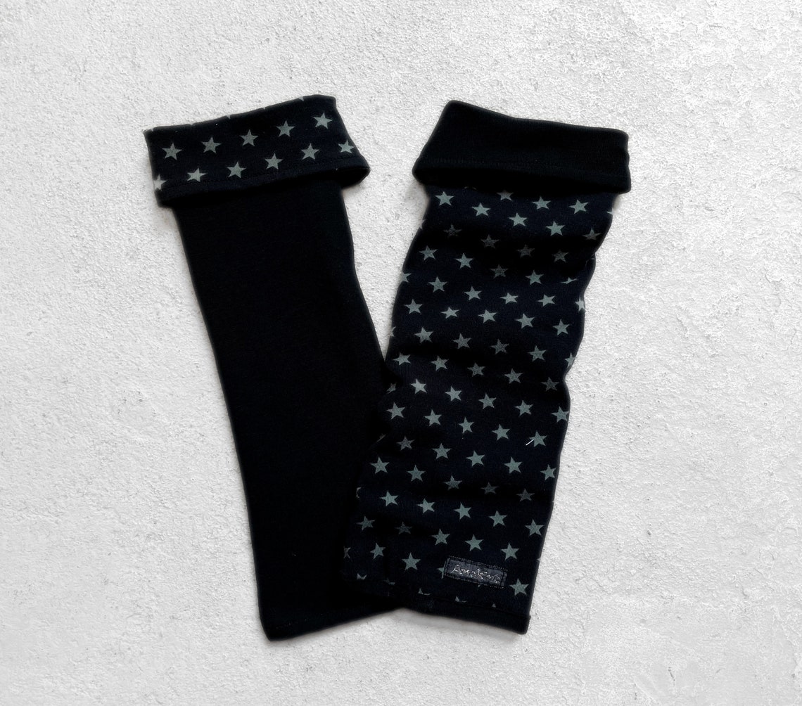 Reversible Arm Warmers *stars* Made of Cotton & Viscose Jersey *hand ...